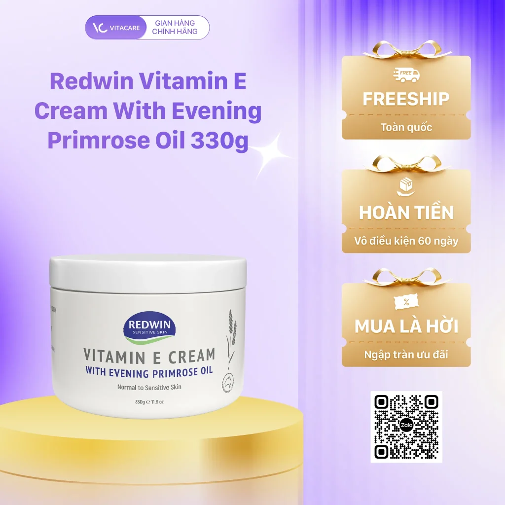 Kem Dưỡng Ẩm Redwin Vitamin E Cream With Evening Primrose Oil 330g